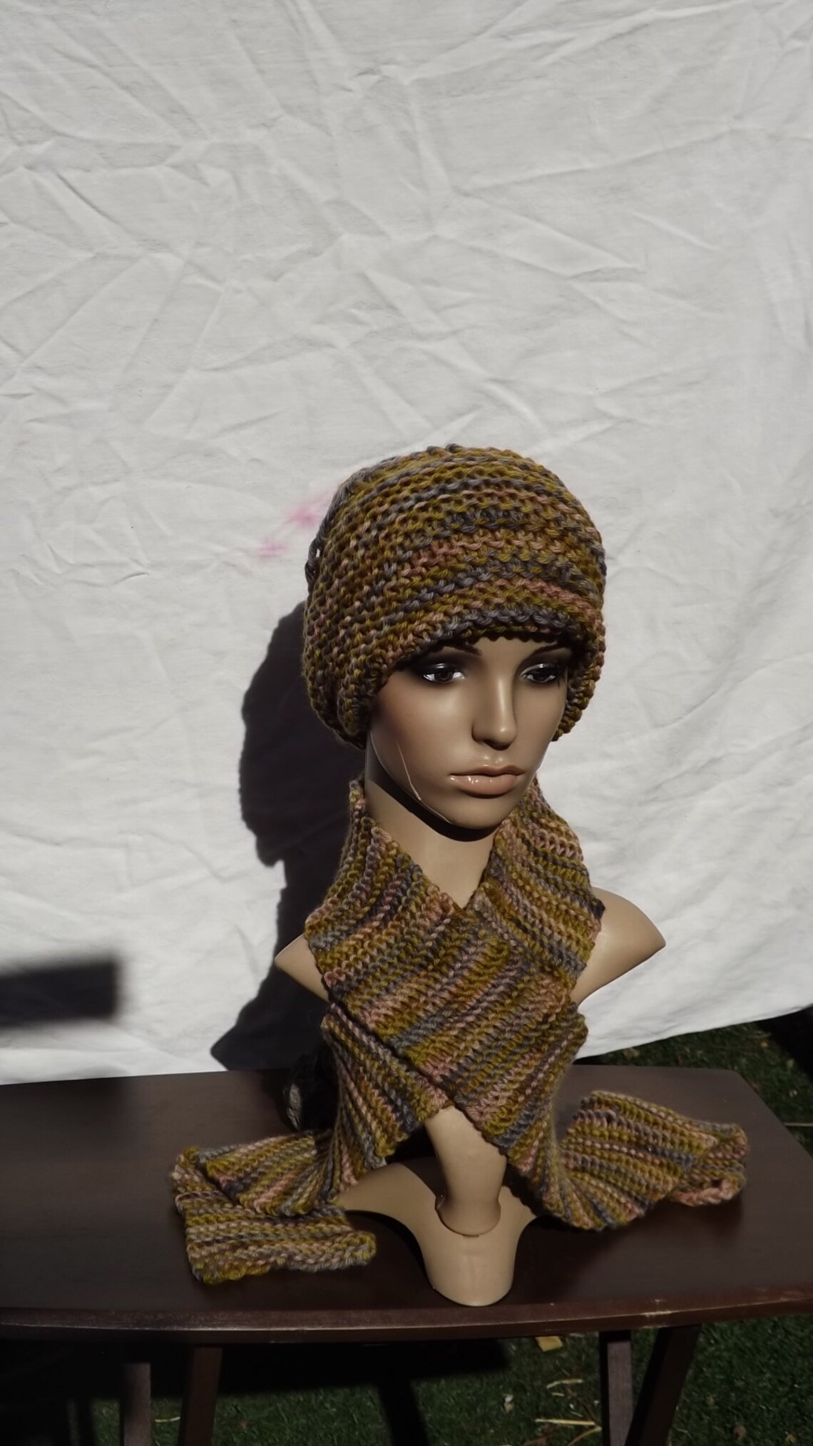 Cookie Dough Balaklava and Scarf Piece in Wool - Etsy Canada