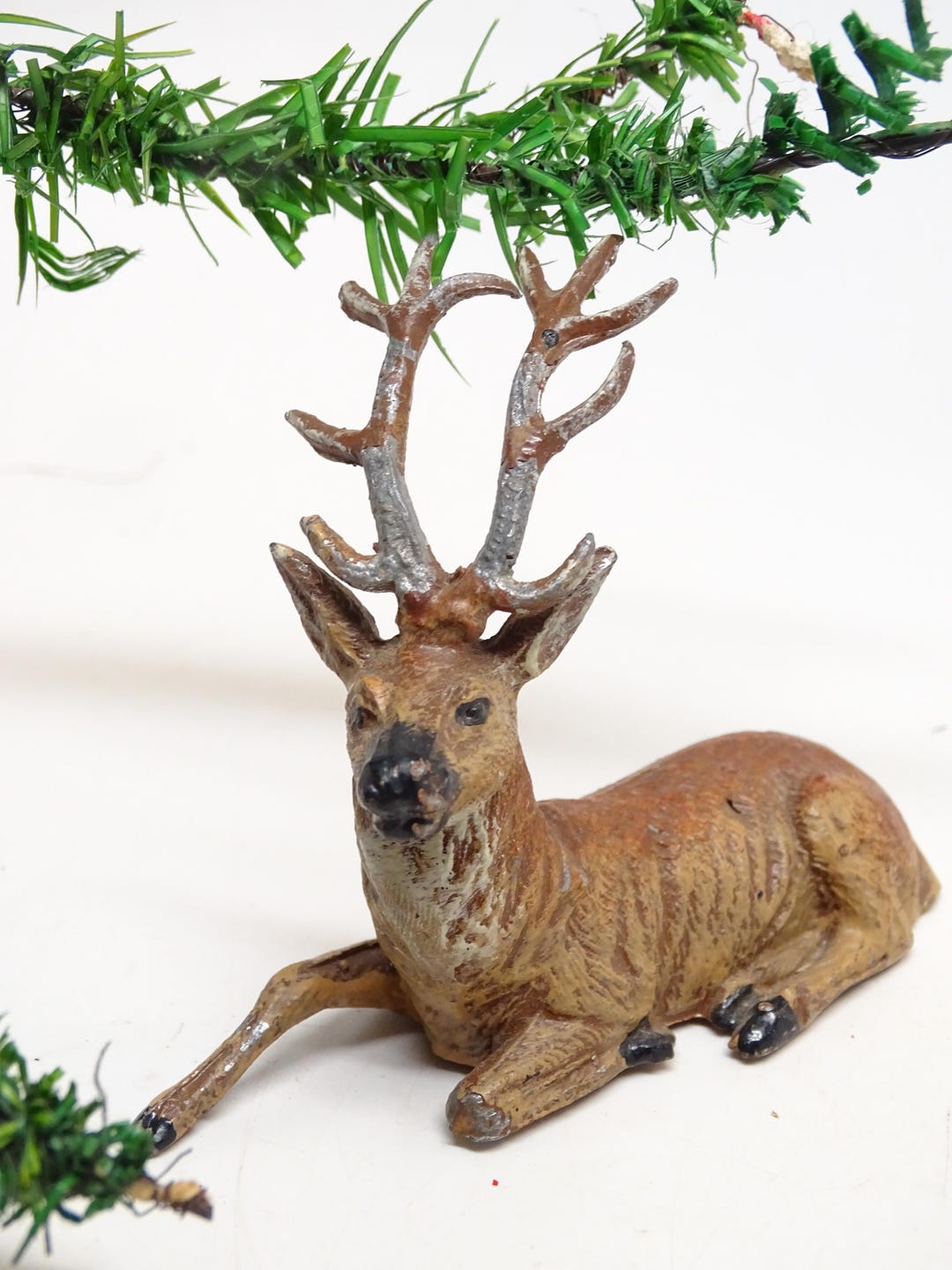 Antique German Metal Reindeer Hand Painted, Toy Lead Deer for Christmas ...