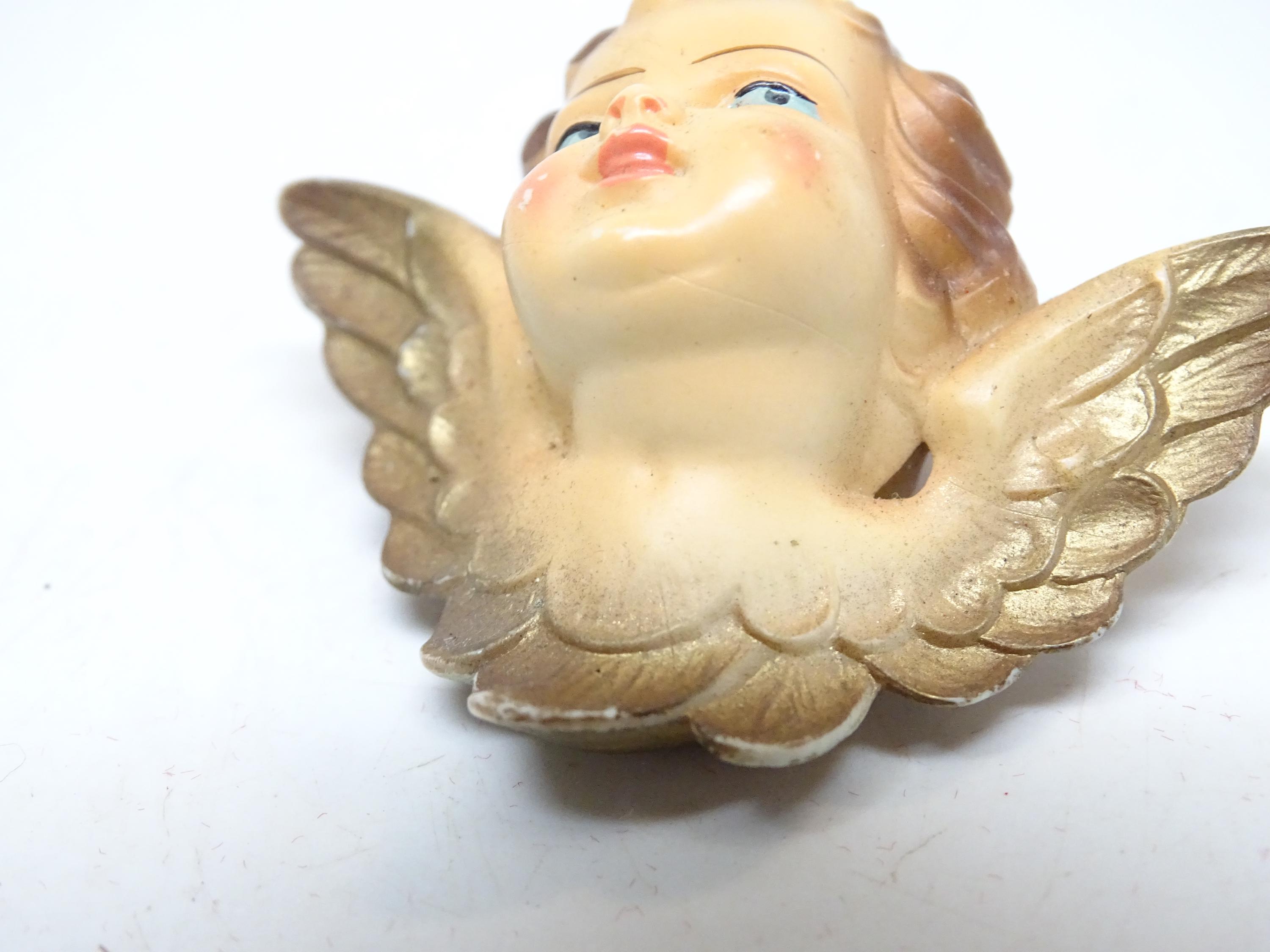 Antique 1950's German Angel Ornament, Hand Painted for Christmas ...