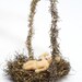 Antique French Wax Baby Jesus in Tinsel Basket, Tinsel Hanger ...