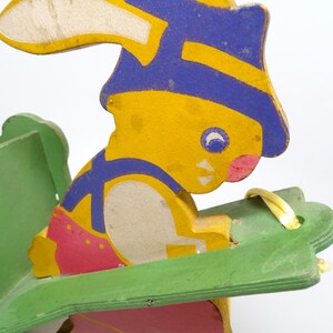 1930's Bunny Rabbit Pull Toy for Easter, Antique Wagon Cart Candy ...