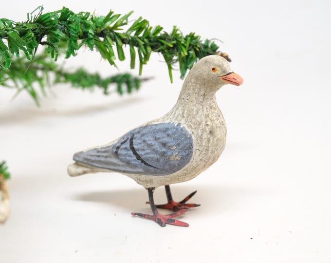 Antique 1930's German Bird, Vintage Hand Painted Composite Fowl for ...