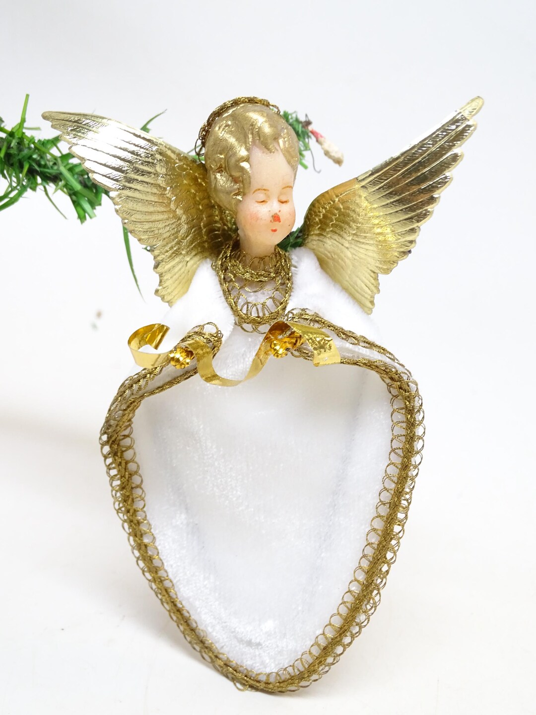 Vintage German Christmas Angel, Nuremberg Rauschgoldengel Doll With Wax ...