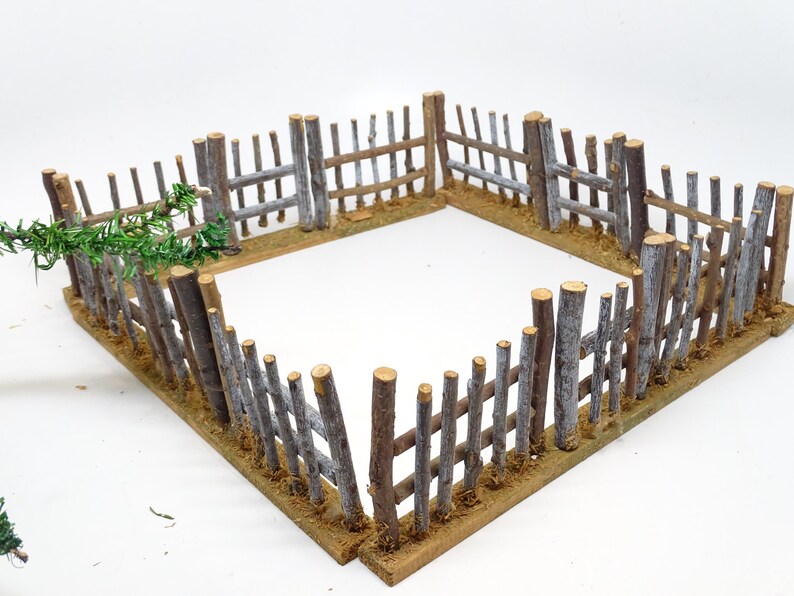 Antique German Twig Fence for Feather Christmas Tree, Putz or Nativity ...