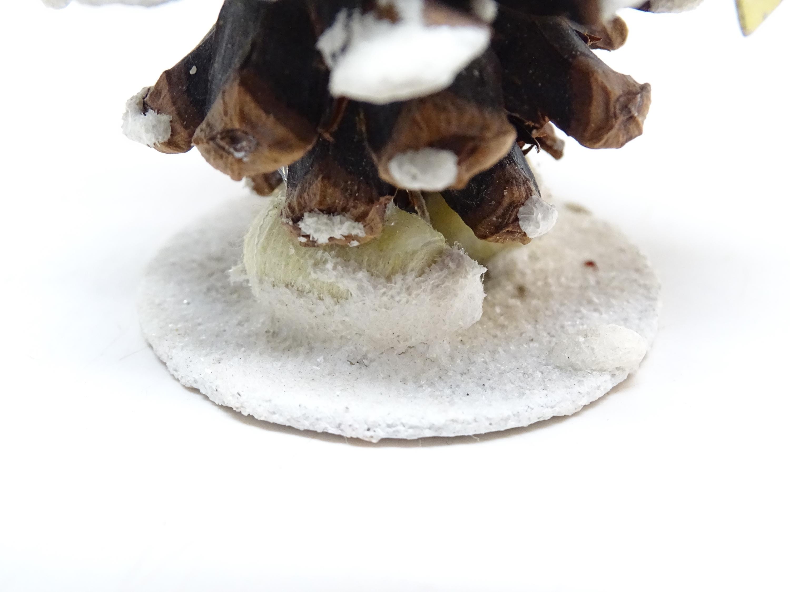 Antique 1950's Santa on Pine Cone With Gift, Vintage Retro Holiday ...