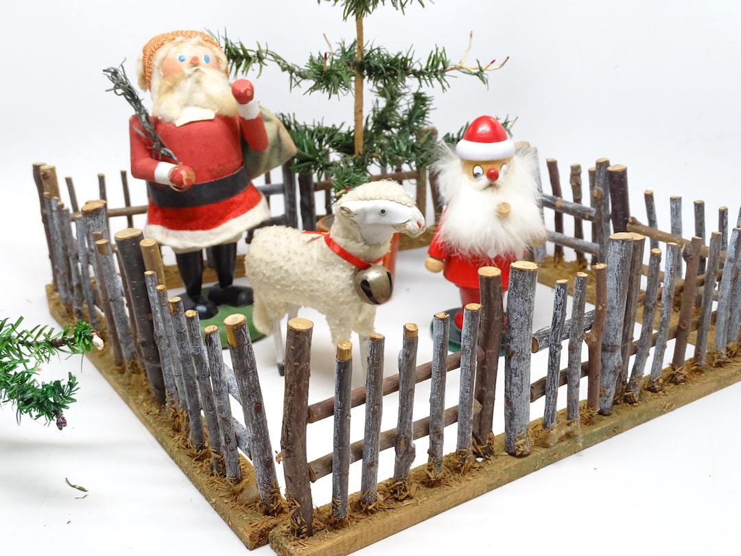 Antique German Twig Fence for Feather Christmas Tree, Putz or Nativity ...