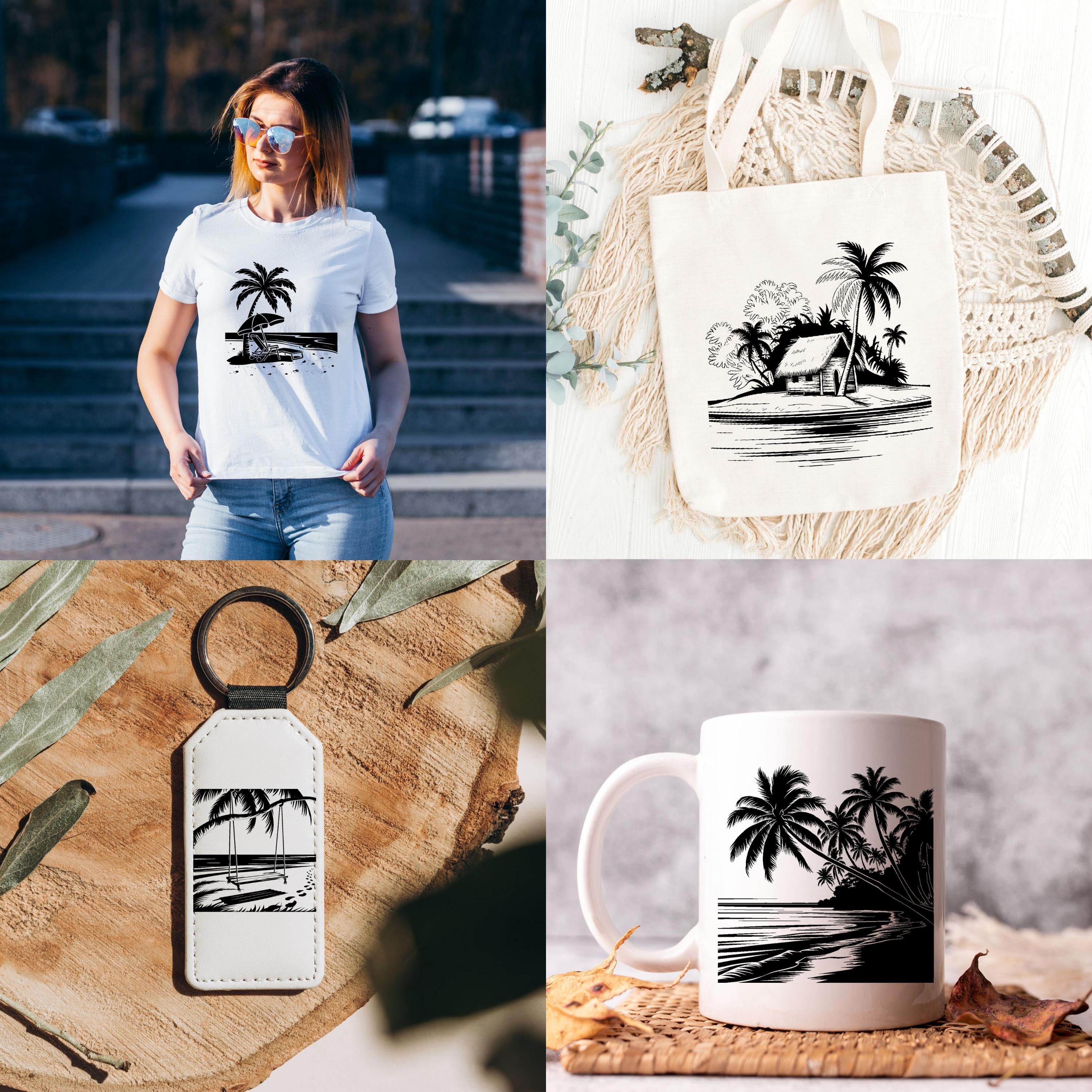 156 Beach Scenes Unique Graphic Designs Cricut Bundle, Vector Graphics ...