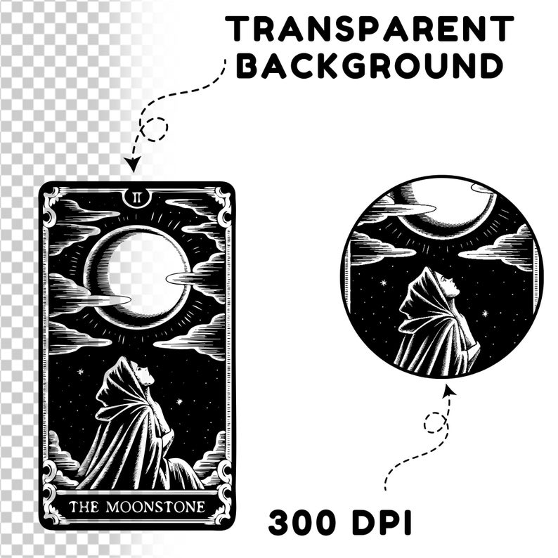 Mystical Tarot Card Graphics Bundle: Cricut SVG, PNG, DXF Vector ...