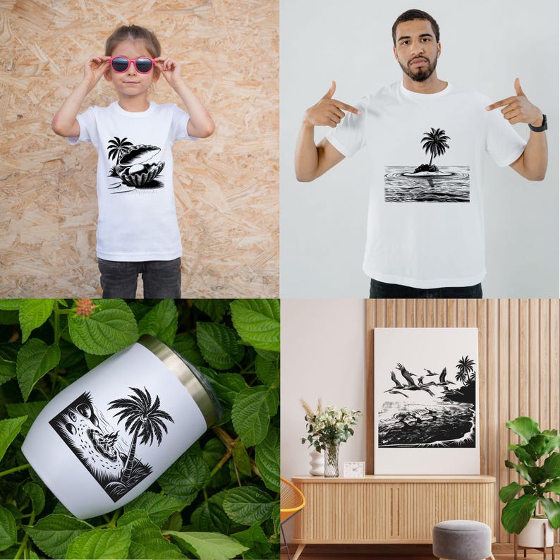 156 Beach Scenes Unique Graphic Designs Cricut Bundle, Vector Graphics ...