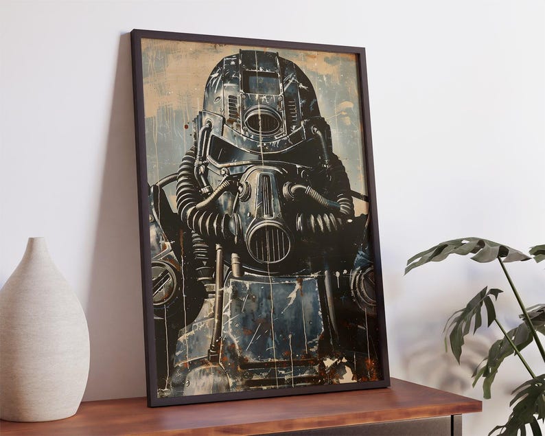 Fallout Poster, Set of 4 Power Armour Vintage Posters Printable, Video ...