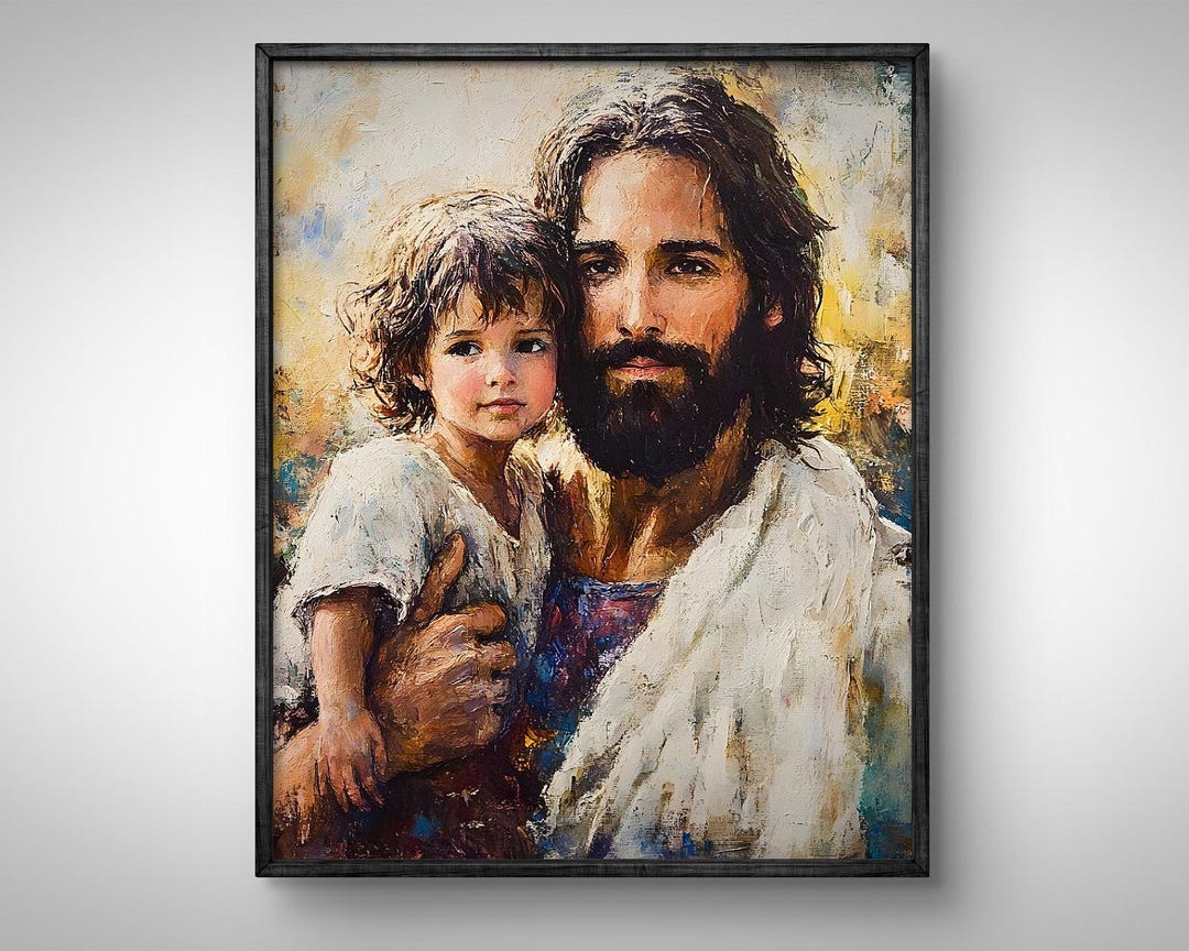 Jesus and Boy, Jesus and Kids, Jesus With Children, Christian Painting ...