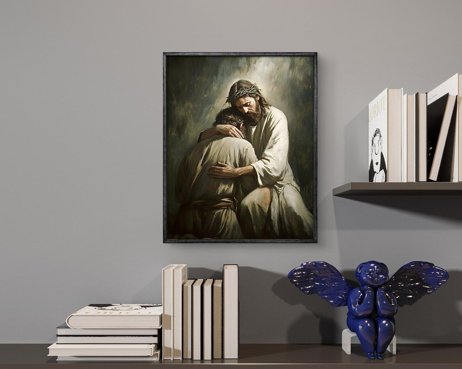 Jesus Hugging Man Watercolor Print: Christian Bible Art (digital ...