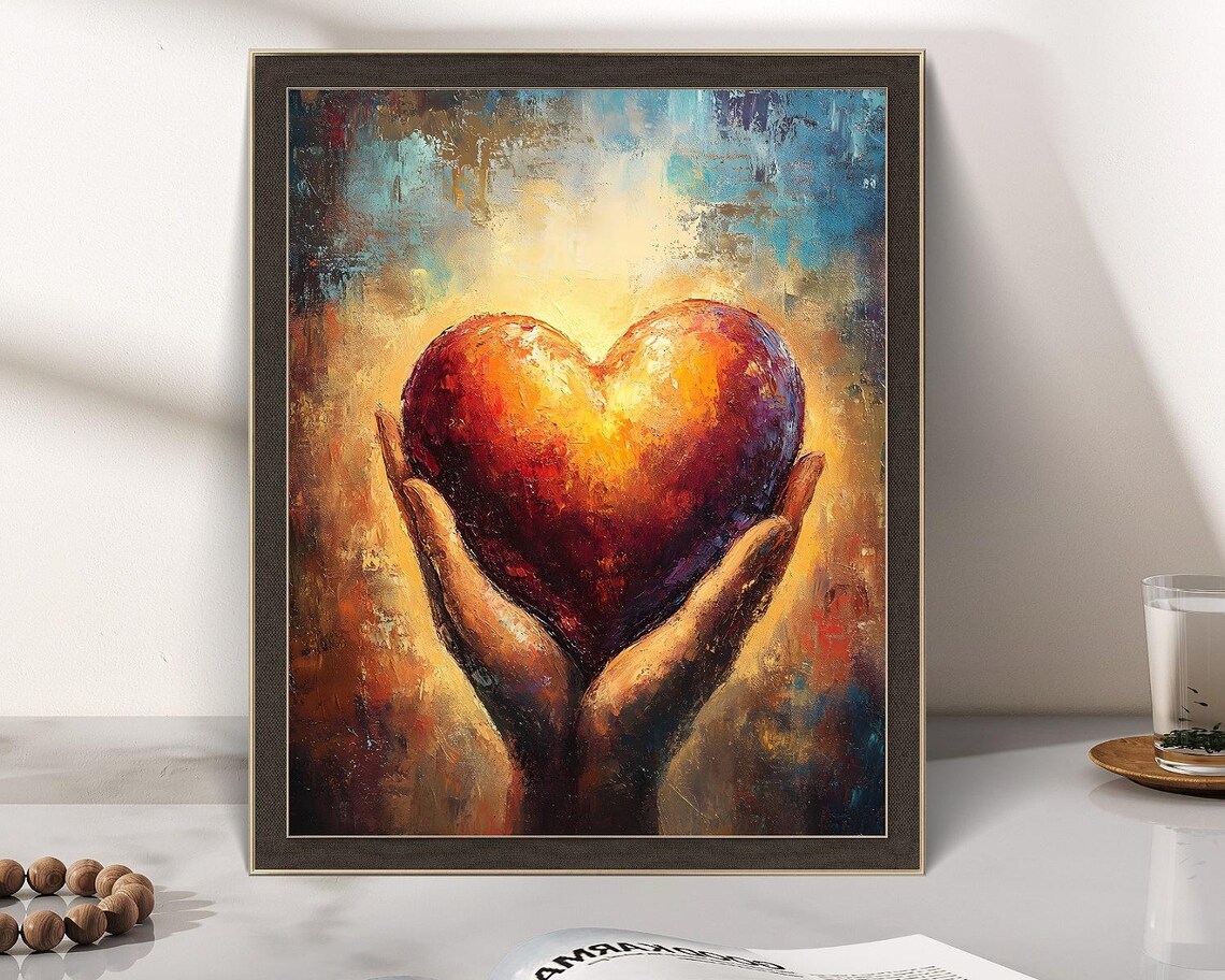 Sacred Heart of Jesus Painting: Catholic Christian Art Print (digital ...