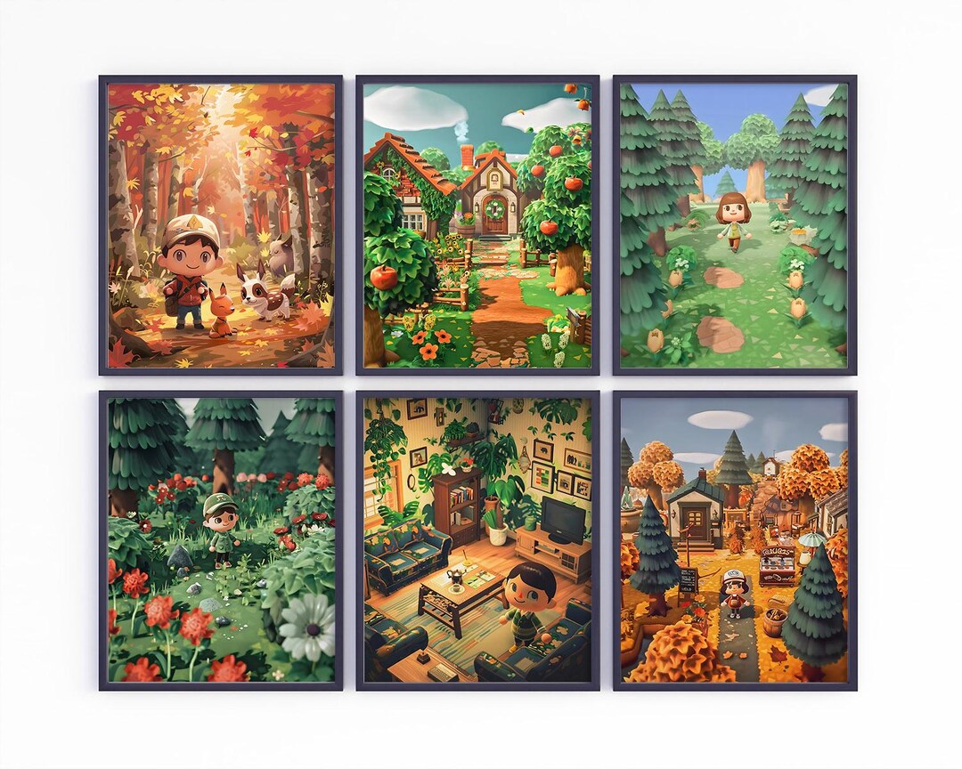 Animal Crossing Prints, Set of 4 Watercolor Video Game Posters ...