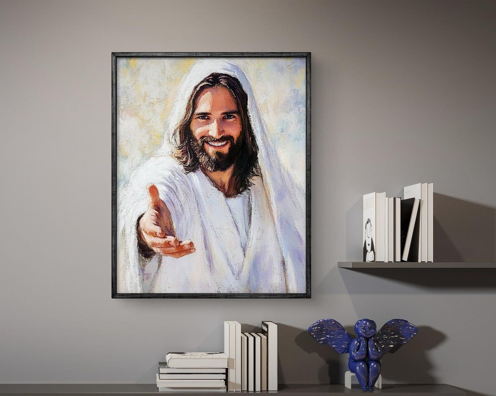 Jesus Christ Helping Hand Art Print: Christian Scripture Painting ...