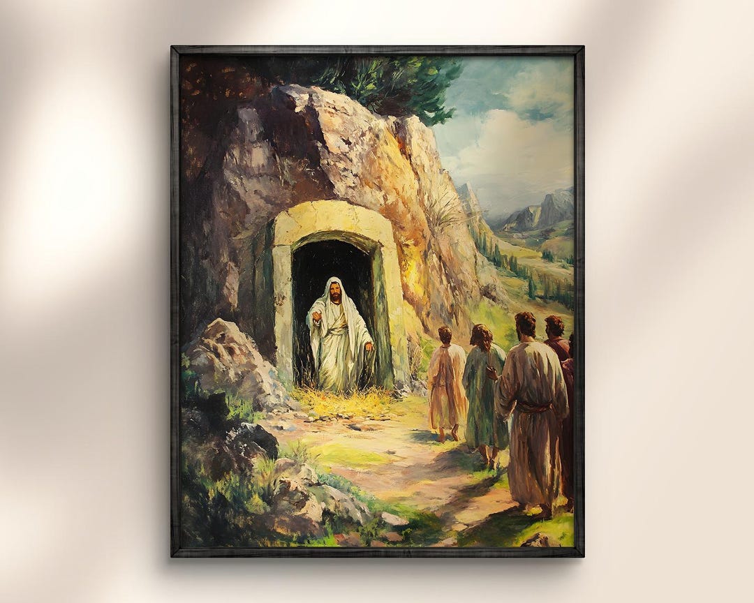 Jesus Christ Leaving the Tomb, Jesus Resurrected, Tomb of Jesus Art ...