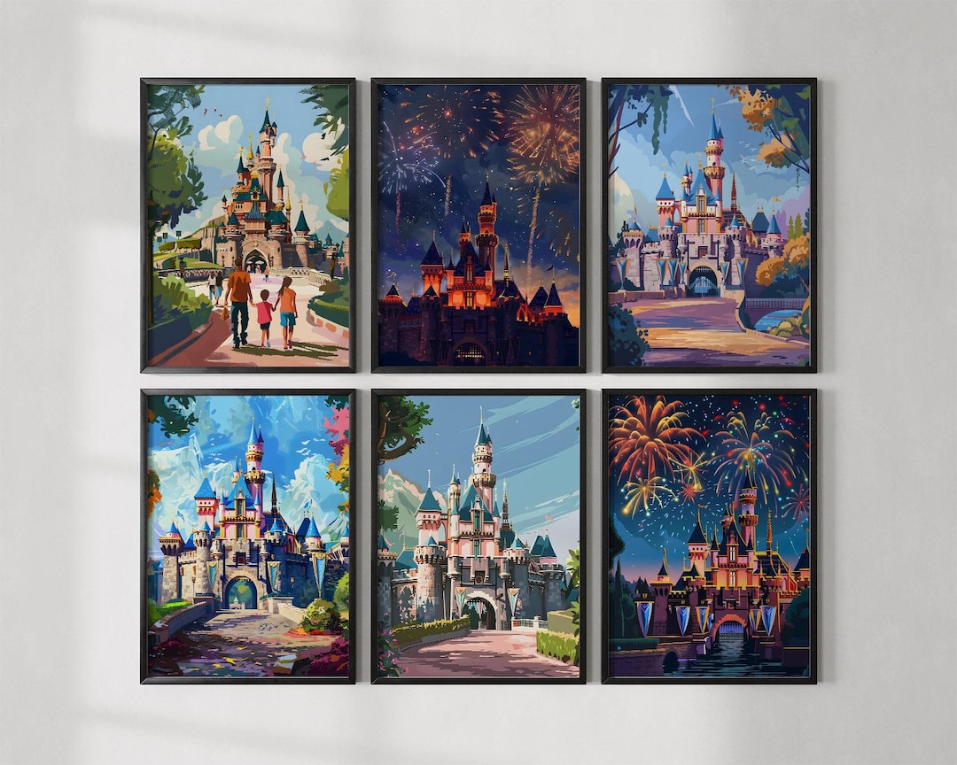 Disneyland Vintage Paintings Printable, Set of 6 National Park ...