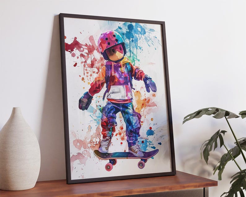 Roblox Prints, Set of 4 Video Game Watercolor Posters Printable, Kids ...