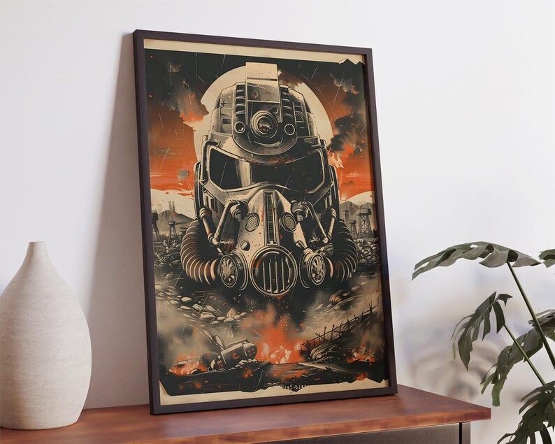 Fallout Poster, Set of 4 Power Armour Vintage Posters Printable, Video ...