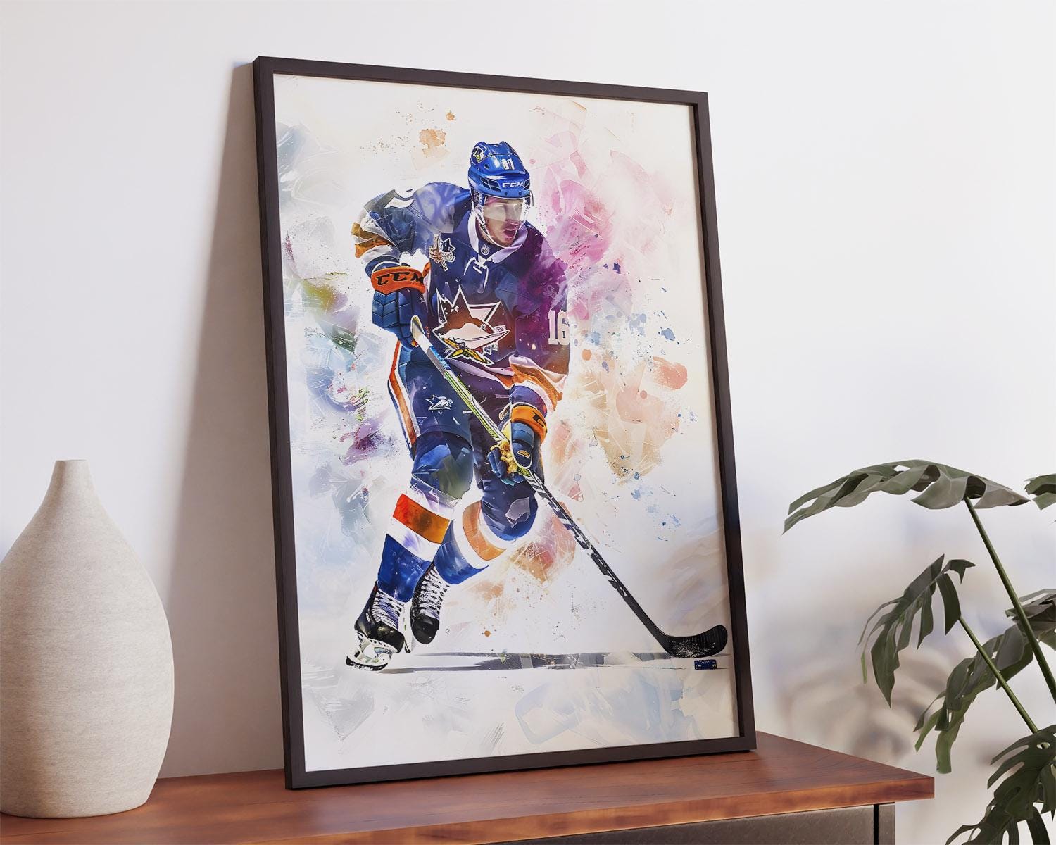 Hockey Poster Printable, Set of 4 Watercolor NHL Posters, NHL Print ...