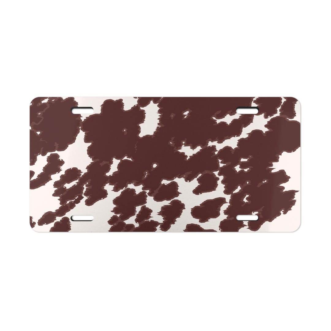 Vanity Plate Cow Print Rustic Cow Print License Plate for Car or Truck ...
