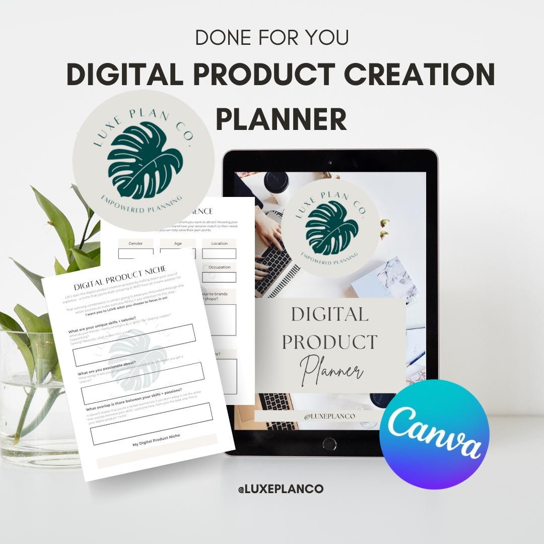 Digital Product Planner Digital Product Creator Workbook Learn How to ...