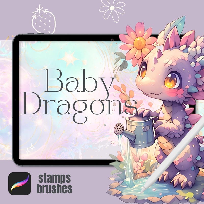 Cute Dragons Procreate - Etsy