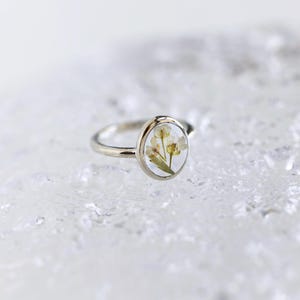 Handmade Pressed Real Flower Ring, Unique Resin Floral Jewelry, Perfect ...