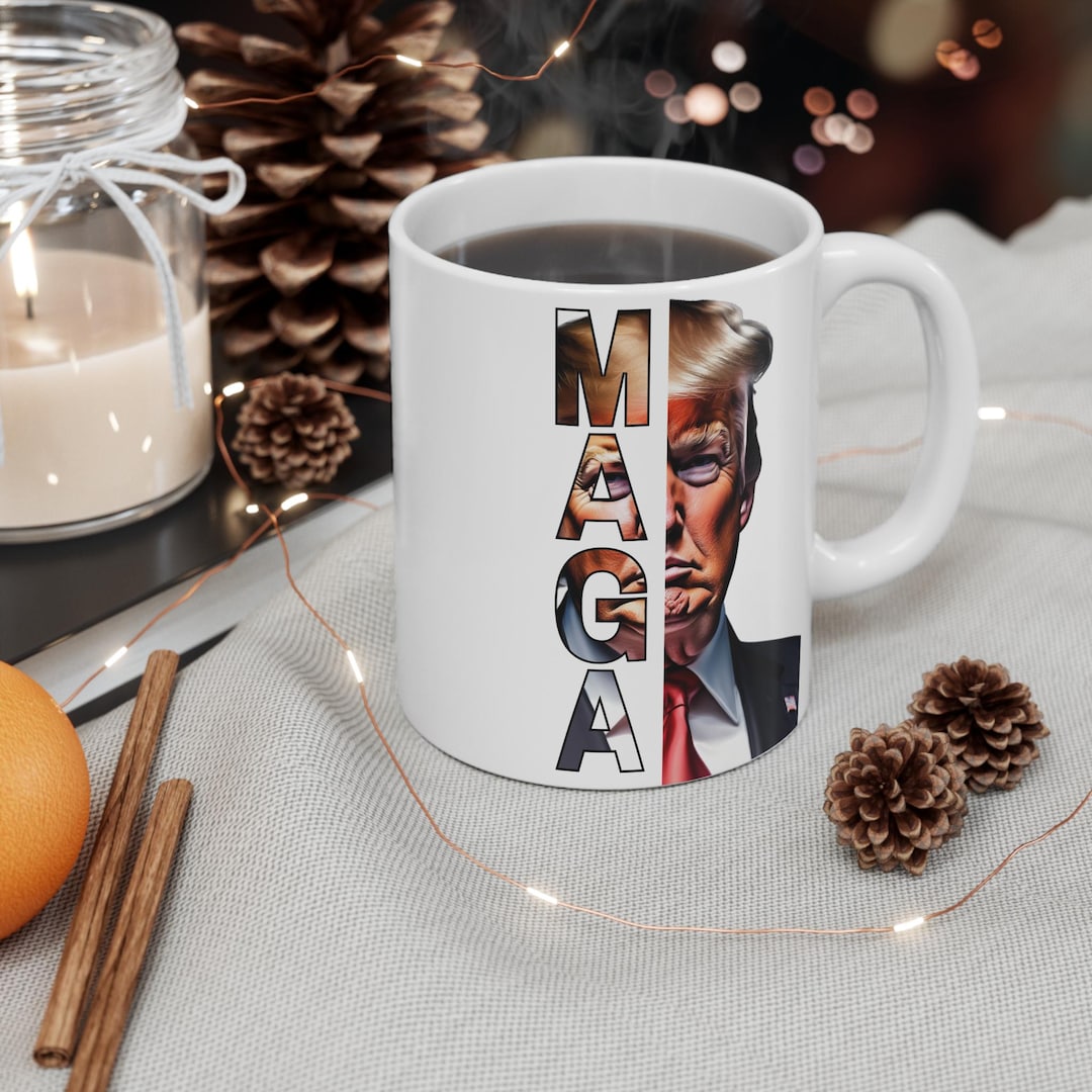 MAGA Trump Coffee Mug, Maga Decor Cup, USA Tumbler, President Trump ...
