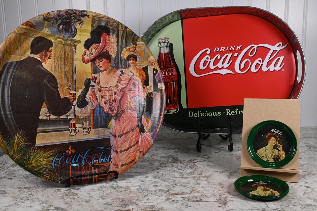 Coca-cola Coasters & Trays | 1974 Coca-cola Coaster Set | Vintage Coca ...