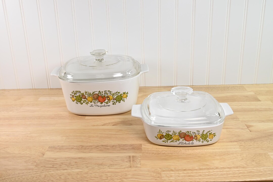Corning Ware Spice of Life Baking Dishes With Lids | La Marjolaine A-3 ...