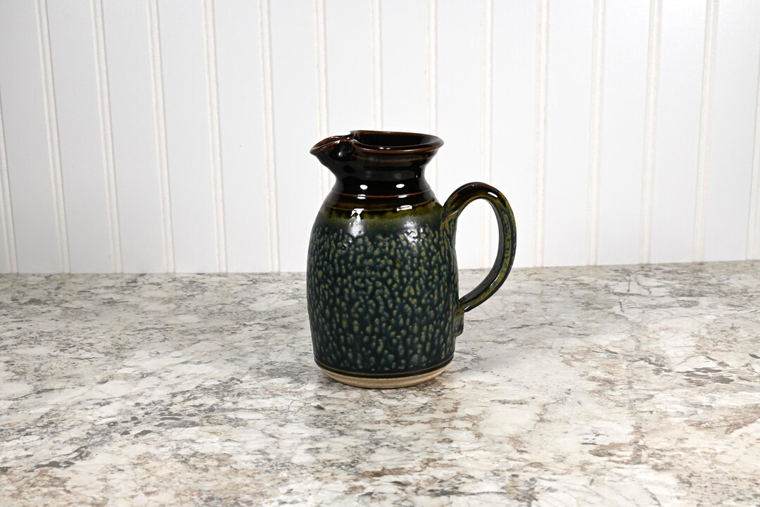 Royce Yoder Black Ash Glazed Pitcher | Pennsylvania Artist | 6 1/2 ...