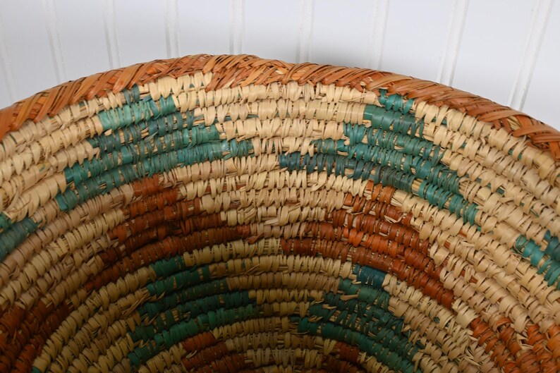 Hand Woven Coiled Basket: Native American Style Folk Art - Etsy
