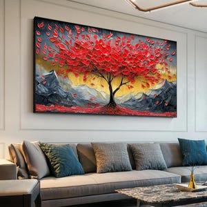 Original Tree of Life Oil Painting on Canvas,large Custom Wall Art ...