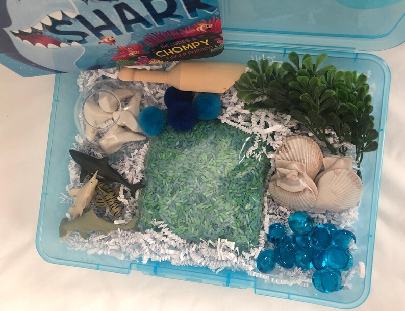 Shark Sensory Bin and Book - Etsy
