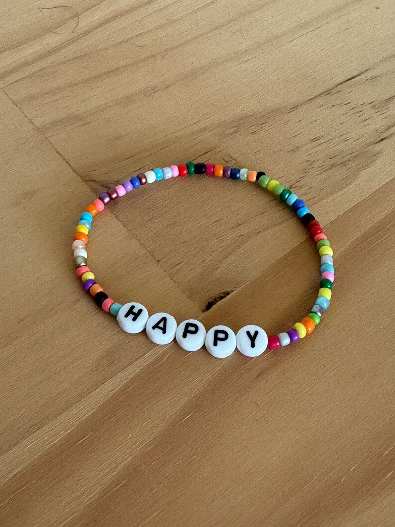 Beaded Word Bracelet. Choose Premade or Choose a Custom Word Bracelet ...
