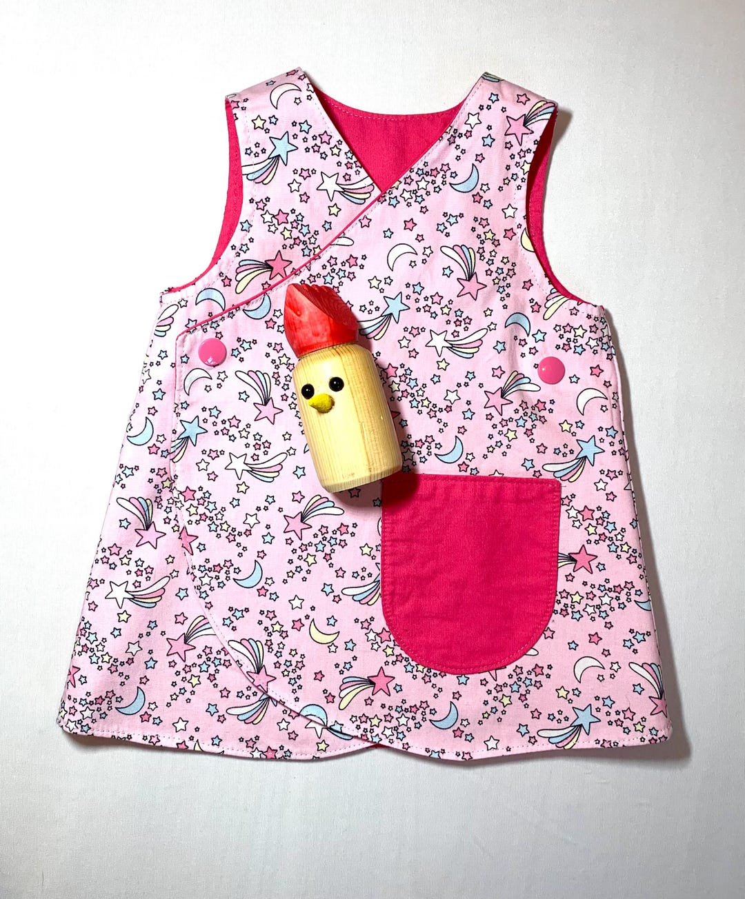 Premature Baby Dress, Premature Pinafore Dress, Pink Dress, Reversible ...