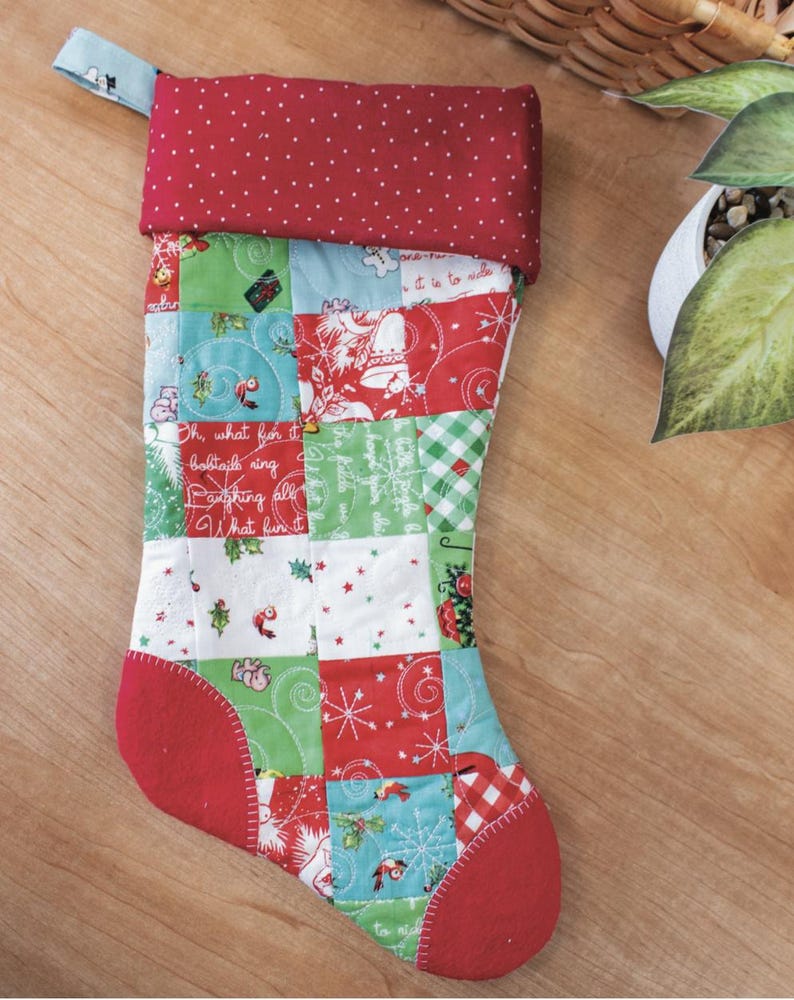 Patchwork Christmas Stocking (downloadable Pattern) - Etsy