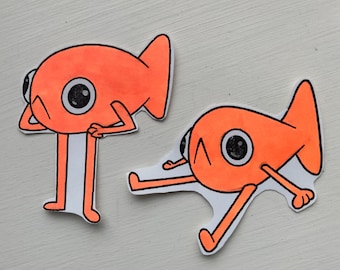 Le Poisson Steve, French Funny Fish Meme Stickers, Decals, Waterproof ...