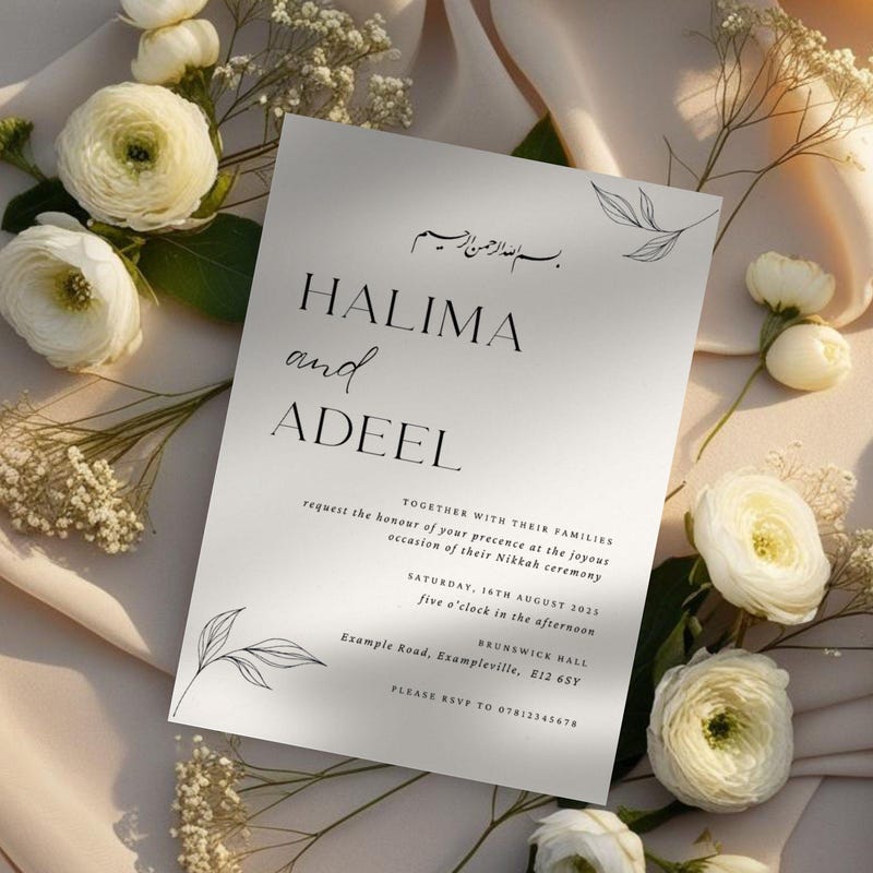 Walima Digital Invitation - Etsy