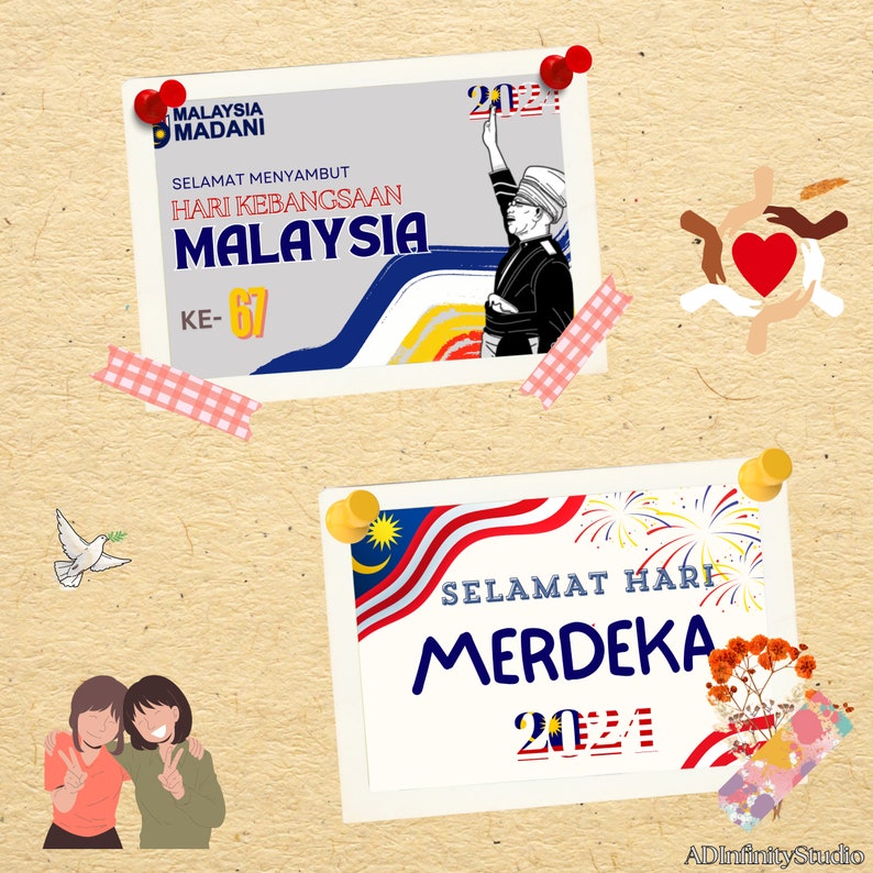 Merdeka Day Wish Card Template - Etsy