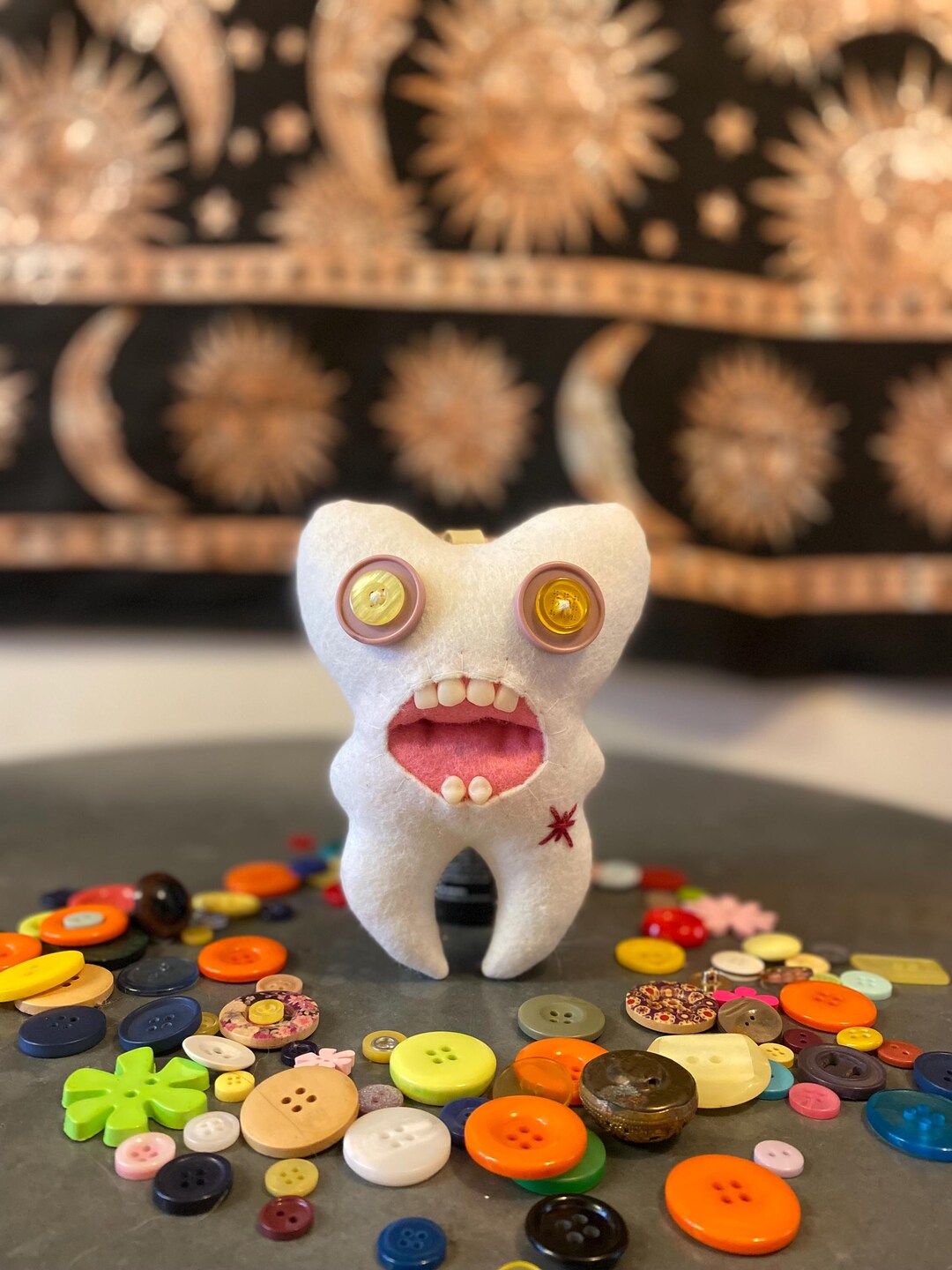 Nervous Gnasher Uncanimal Tooth Teeth Molar Keychain Charm Bag ...