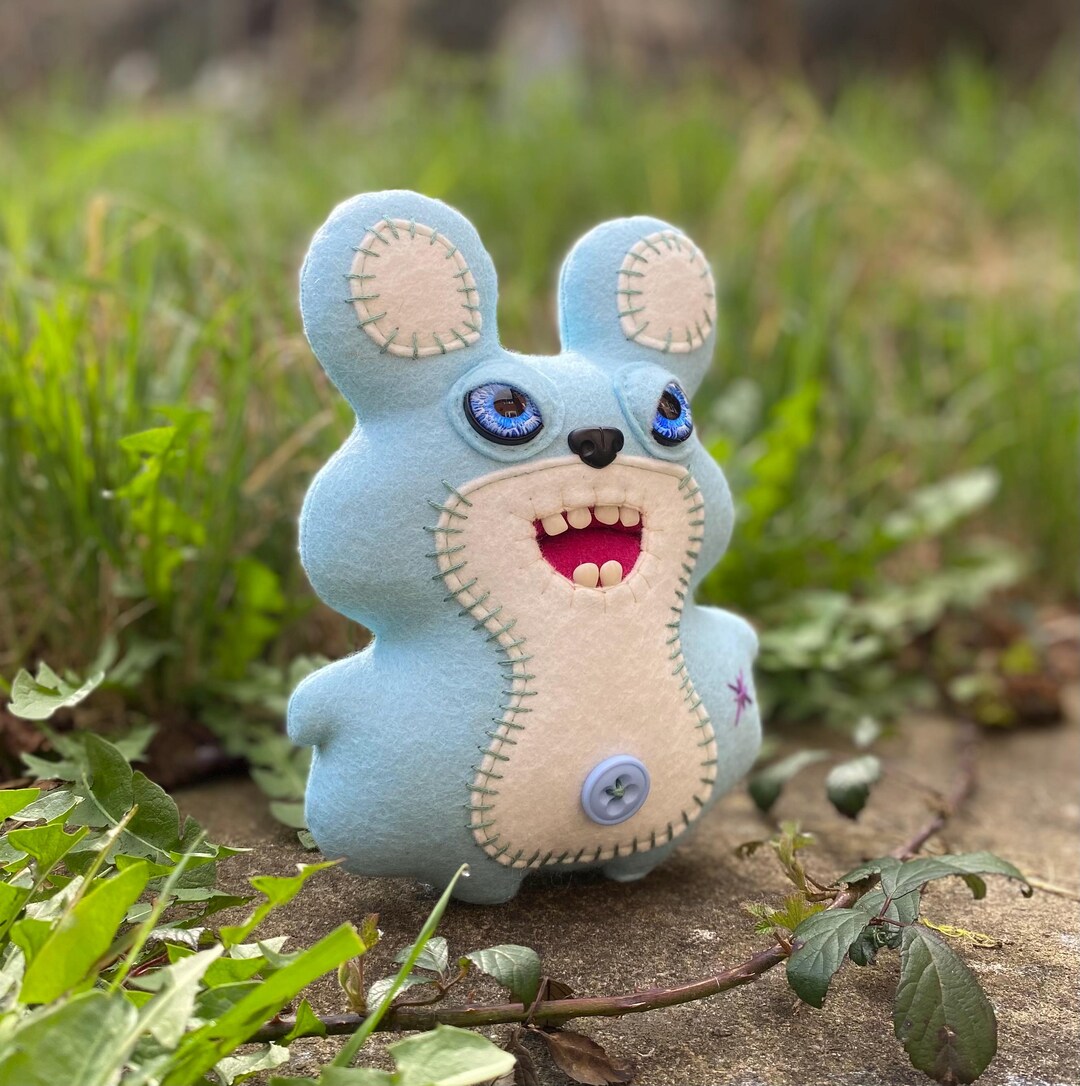 Terror Bear Uncanimal Evil Eyed Teddy Bear Hamster Mouse Plush Handmade ...