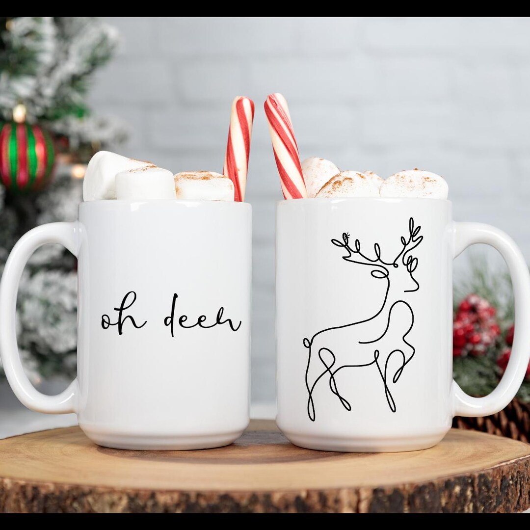 Winter Holiday Mug Cozy Festive Coffee Cup Christmas Hot Chocolate Gift ...