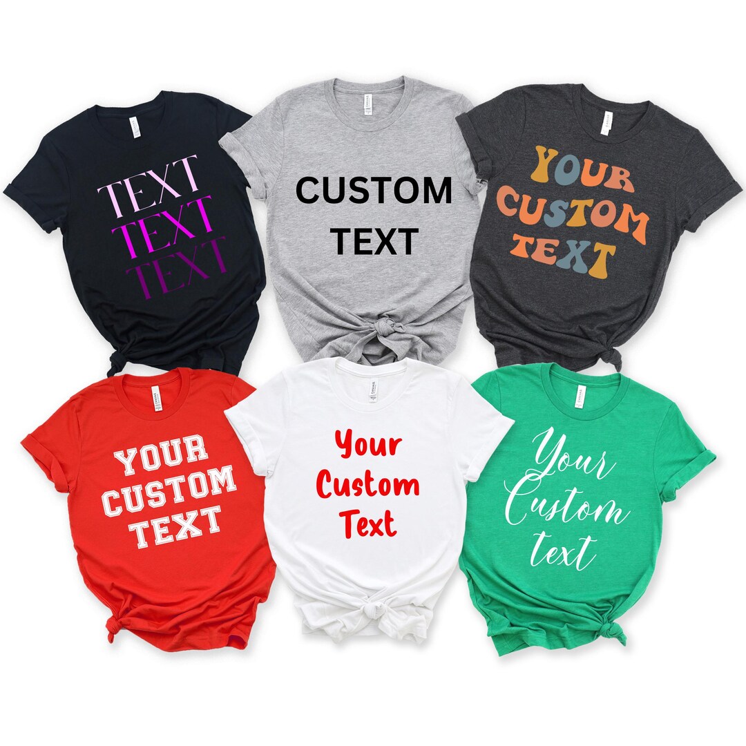 Custom Personalized Text Shirt, Custom Business Logo Shirt, Customize ...