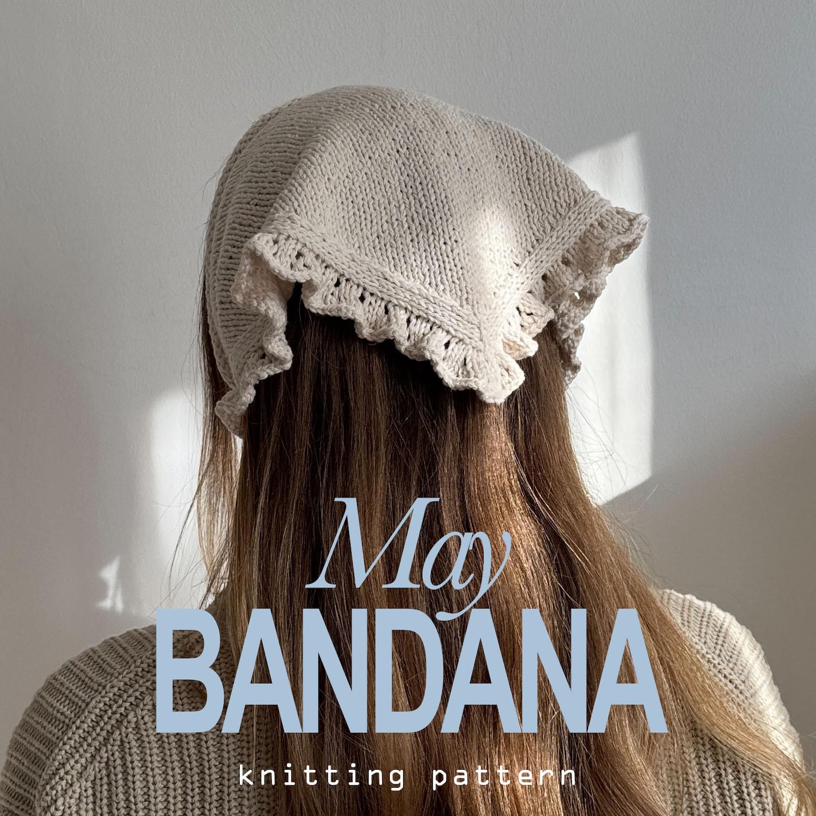 May Bandana Knitting Pattern. Headscarf/headpiece/kerchief. - Etsy