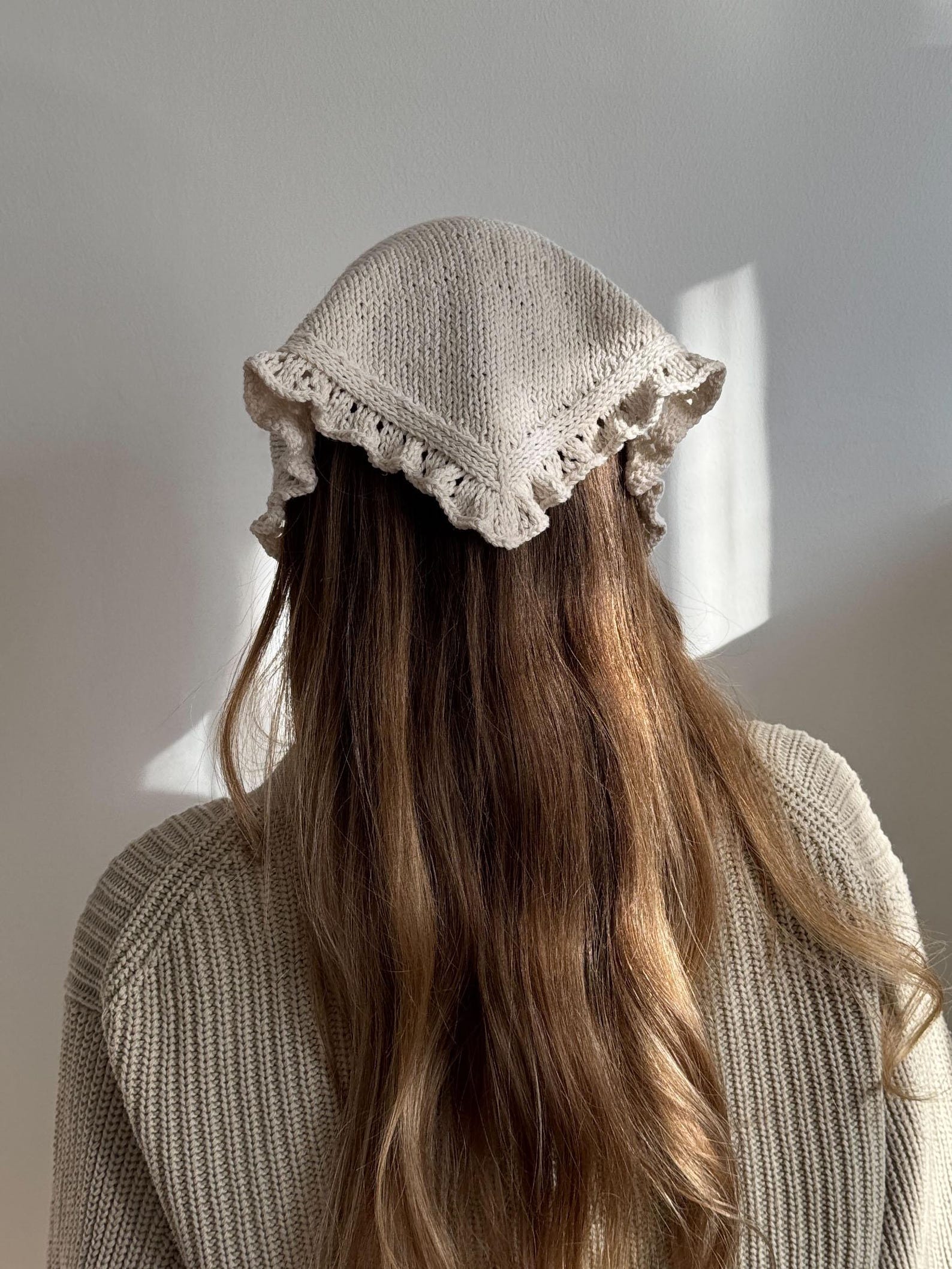 May Bandana Knitting Pattern. Headscarf/headpiece/kerchief. - Etsy