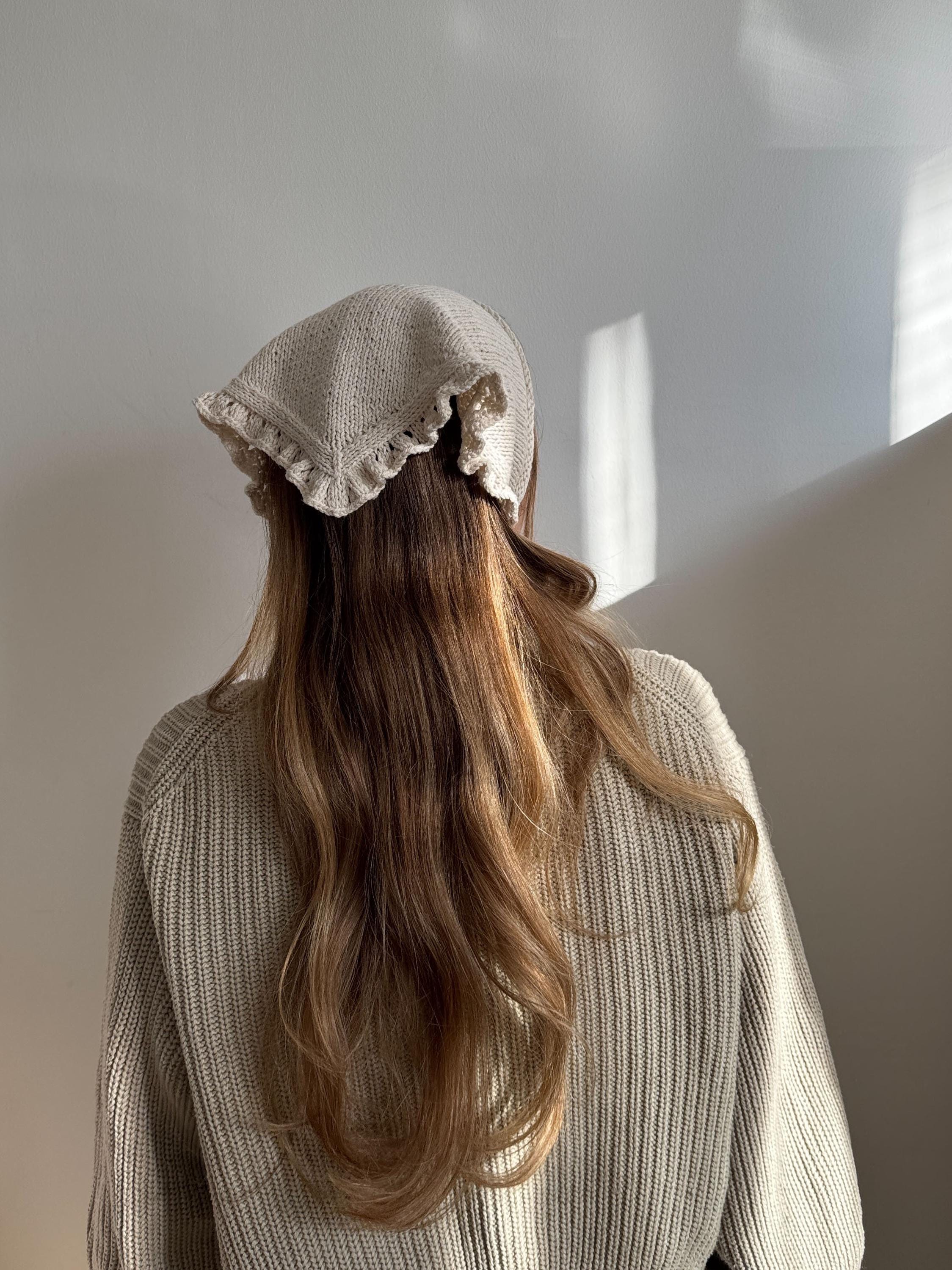 May Bandana Knitting Pattern. Headscarf/headpiece/kerchief. - Etsy