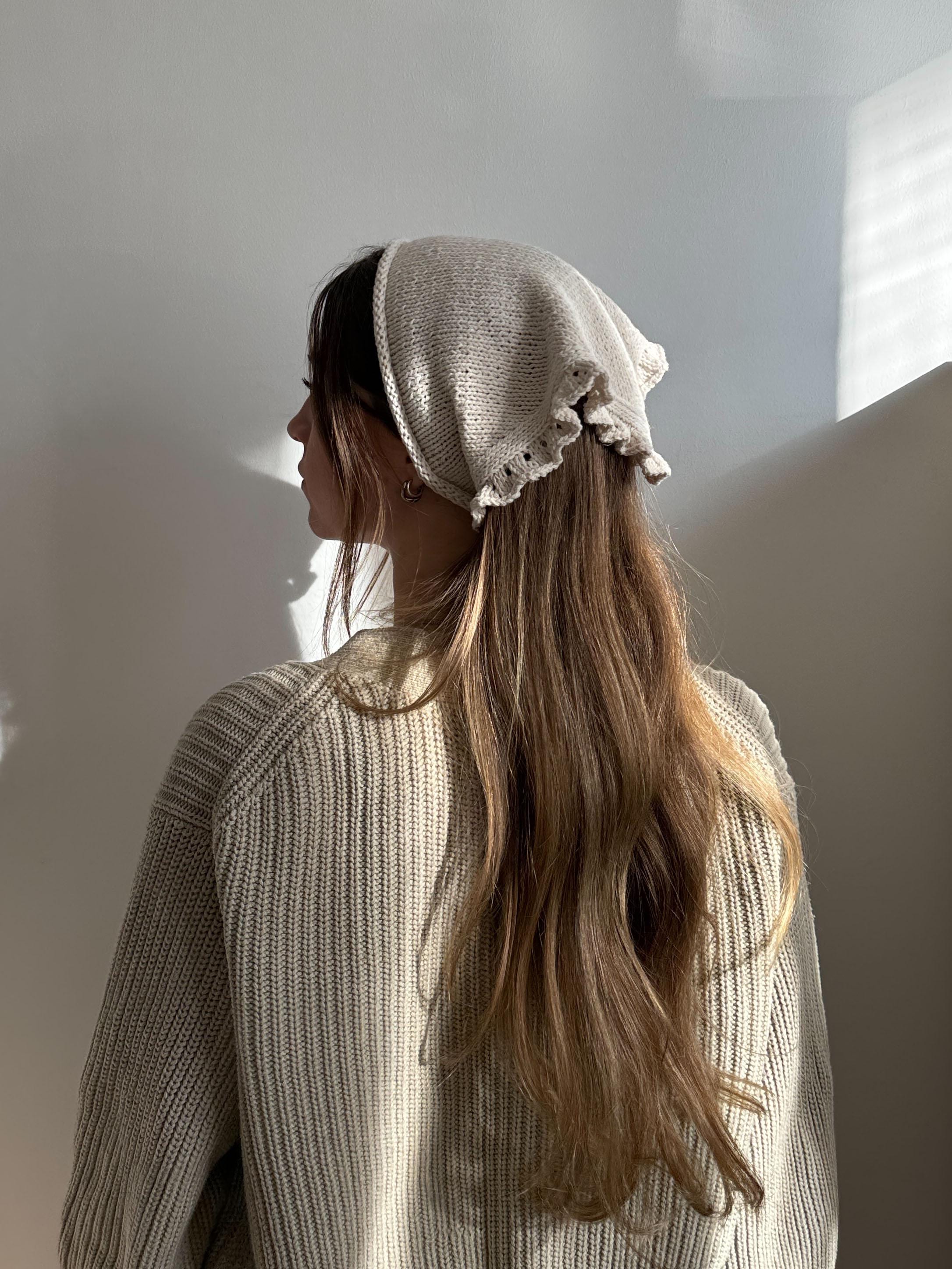 May Bandana Knitting Pattern. Headscarf/headpiece/kerchief. - Etsy