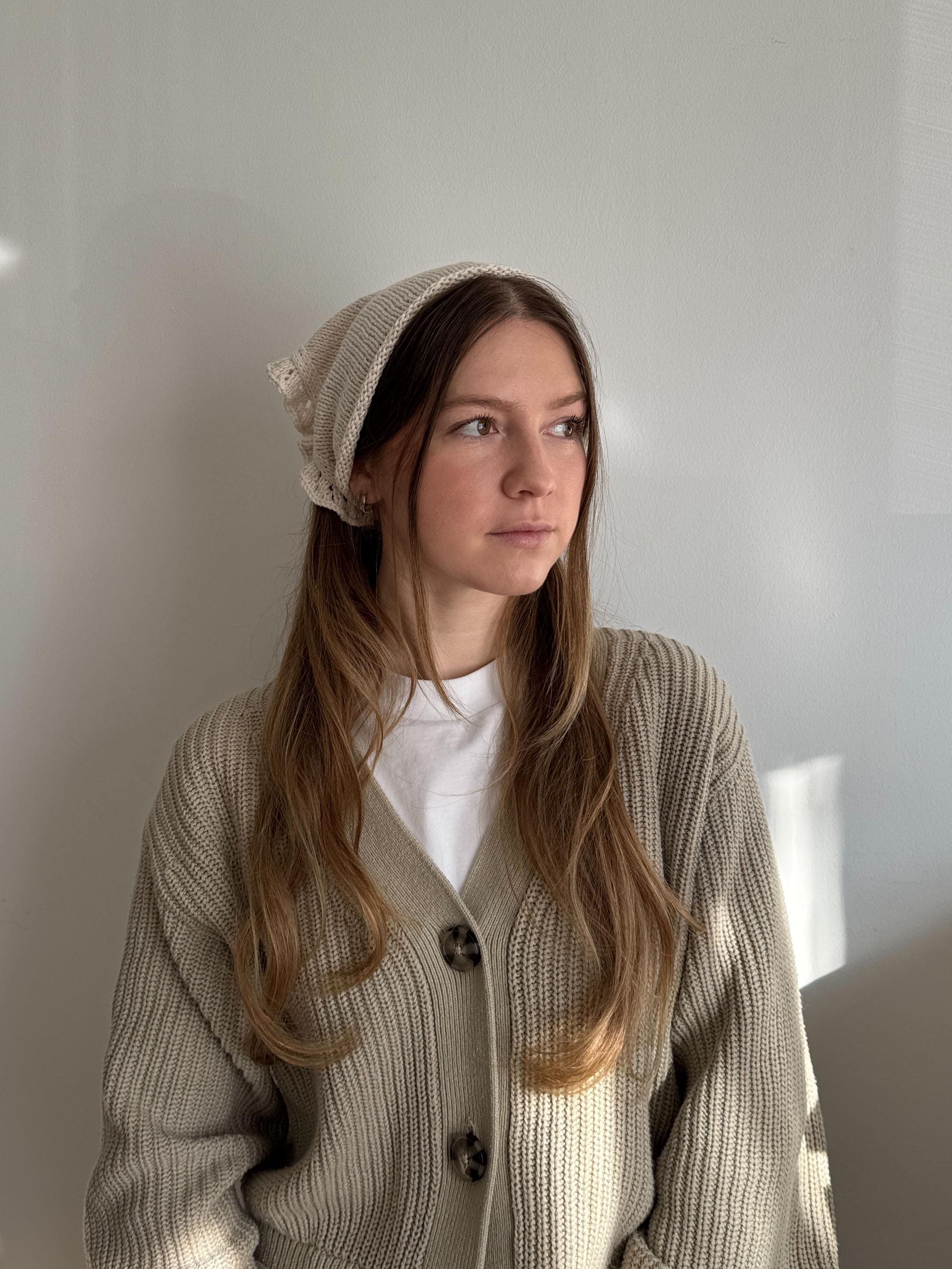 May Bandana Knitting Pattern. Headscarf/headpiece/kerchief. - Etsy